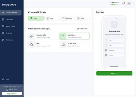Multi Link QR Code Trueqrcode