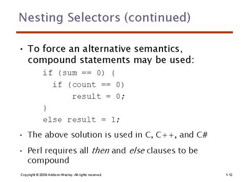 Chapter 8 Statementlevel Control Structures Chapter 8 Topics