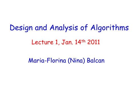 Ppt Design And Analysis Of Algorithms Powerpoint Presentation Free