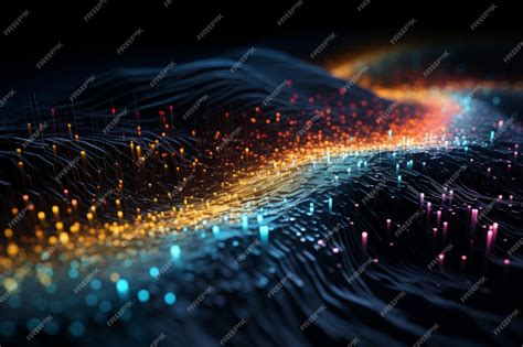 premium photo dynamic data flow in a digital world futuristic