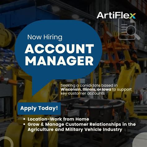 Were Hiring An Account Manager To Support Our Agriculture And Military