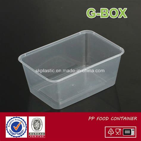 Plastic Food Lunch Box With Lid Square Pp Container Os 1000