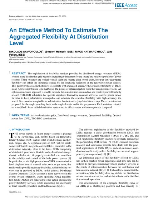 Pdf An Effective Method To Estimate The Aggregated Flexibility At Distribution Level
