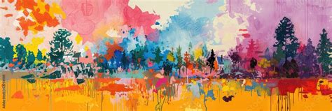 Psychedelic Concept For Hippies At Woodstock In The 1960s Stock