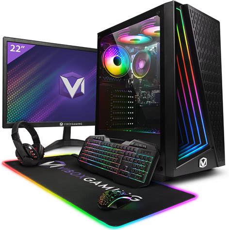 Buy Vibox I Gaming Pc Monitor Bundle Quad Core Amd Ryzen G Processor Radeon