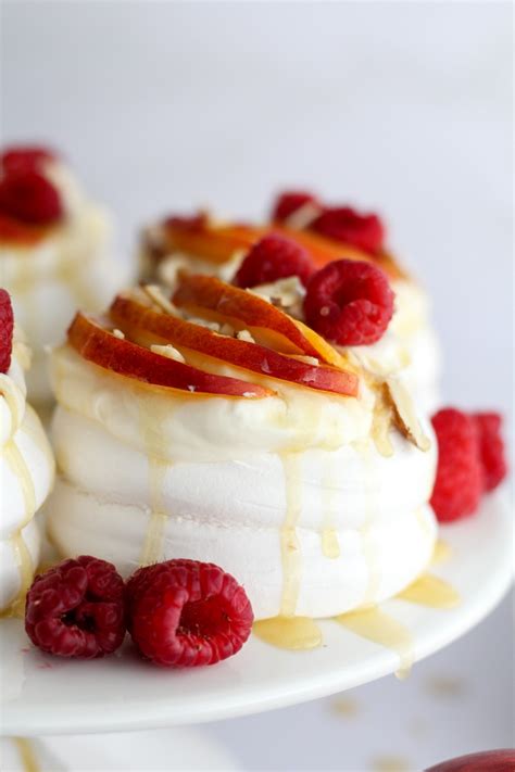 Nectarine Raspberry Mini Pavlovas The White Whisk