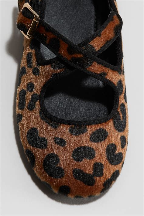 Обувки тип пантофки Кафяв Леопардов принт ДЕЦА Handm Bg