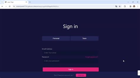 My Project On Sign Insign Up Page Vedant Patel Posted On The Topic