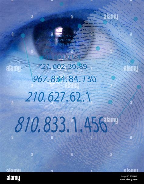 Biometric Security Concept Eye Scan With Digital Fingerprint And Data Symbolizing