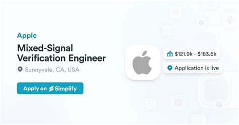 Mixed Signal Verification Engineer Apple Simplify Jobs