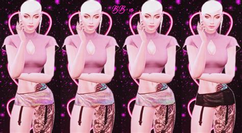 Holographic Snake Print Va Jay Jay Skirt With Garters BB Mesh Clothing LoversLab