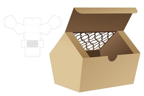 포장 상자 다이 컷 템플릿 및 3d 모형 프리미엄 벡터 포장 상자 다이 컷 템플릿 및 3d 모형 프리미엄 벡터