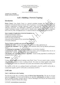 Packet Tracer Lab Building Network Topologies