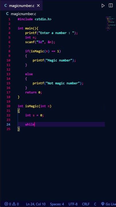 Magic Number C Speed Code Coding Codingtutorials Programmer Programming Special Dsa
