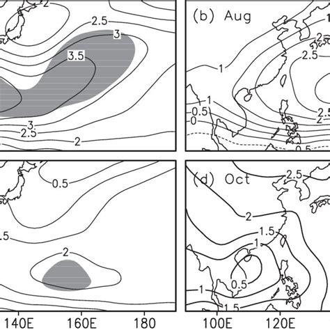 Composite Streamfunction Anomaly Contours At Interval 05 10 6 M 2 S