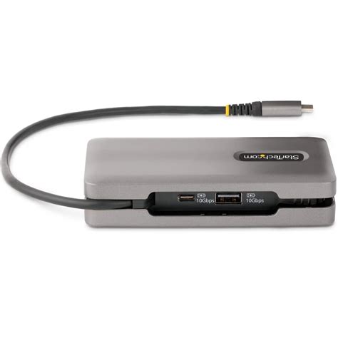 Startech Usb C Multiport Adapter 4k 60hz Hdmi Dp 3 Port Usb Hub 100w Power Delivery Pass