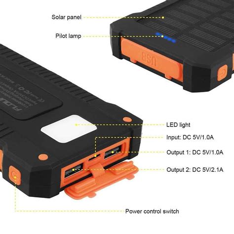 Solar Waterproof Power Bank With Flashlight Chyhua