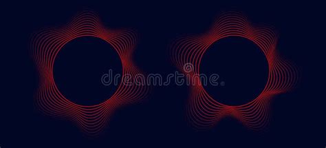 Round Sound Wave Frames Circular Lines Pattern Radial Curvy Shapes Geometric Concentric
