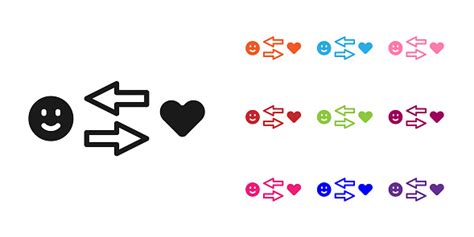 흰색 배경에 고립 된 검은 낭만적 인 관계 아이콘 로맨틱 한 관계 또는 즐거운 만남 개념 다채로운 아이콘을 설정합니다 벡터 가공의 인물에 대한 스톡 벡터 아트 및 기타