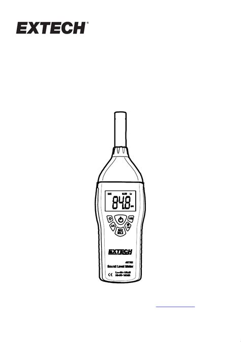 User Manual Extech 407732 English 8 Pages