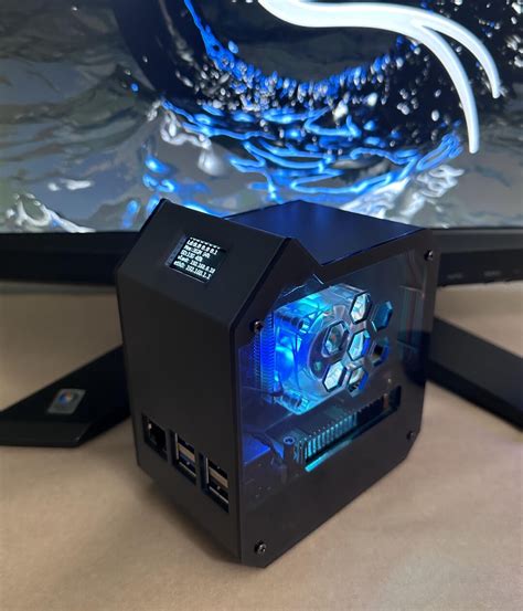 Kali Linux Raspberry Pi 5 Minitower Mini Computer Oled Display Cpu Cooler Plug And Play