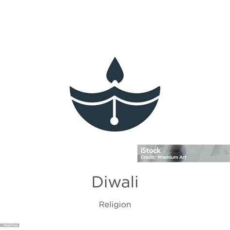 디왈리 아이콘 벡터입니다 흰색 배경에 고립 된 종교 컬렉션에서 트렌디 한 플랫 디왈리 아이콘 벡터 일러스트는 웹 및 모바일 그래픽 디자인 로고 Eps10에 사용할 수