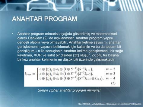 Simon Cipher Kriptoloji PPT