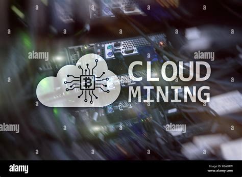 Cloud Computing Data Or Cryptocurrency Bitcoin Ethereum Mining In Data Center Server Room