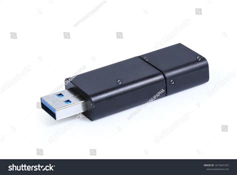 Black Usb Flashdrive Isolated On White Stock Photo 1615691437 Shutterstock