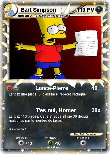 Pokémon Bart Simpson 173 173 Lance Pierre Ma Carte Pokémon