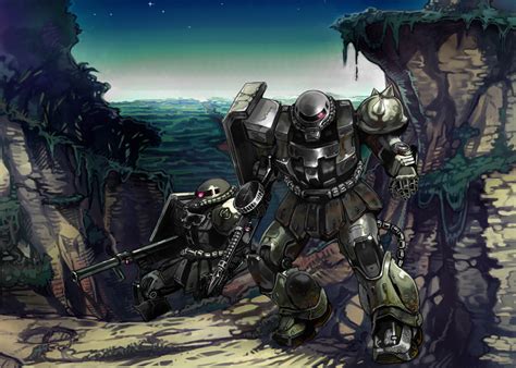 Zaku Ii Zaku And Zaku Ii Fj Gundam And 1 More Drawn By Touge