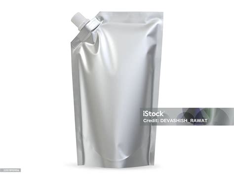 코너 캡이 있는 Doypack 스탠드업 파우치 모형 고립된 흰색 배경에 빈 광택 도이팩 가방에 마요네즈 소스 3d 일러스트레이션 스탠드업 파우치에 대한 스톡 사진 및 기타
