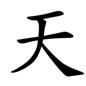 天 Chữ Nôm U5929 Thiên Sky Heaven