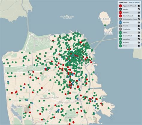 San Francisco Crimespotting An Interactive Map Of Crimes In San Francisco