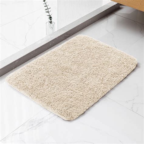 Kildoss Beige Bathroom Rugs 17x24 High Density