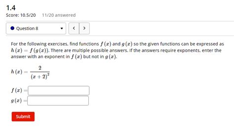 Solved For The Following Exercises Find Functions Fx And