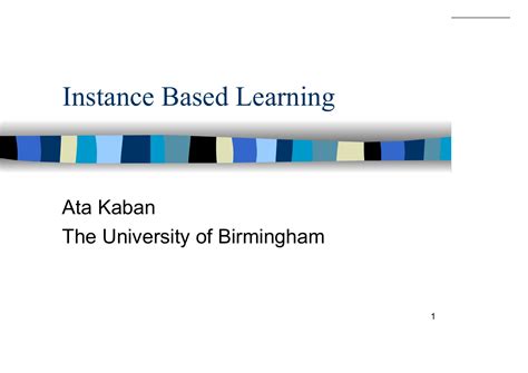 Summary Ppt Of Instance Based Learning Machine Leaning Stuvia Us