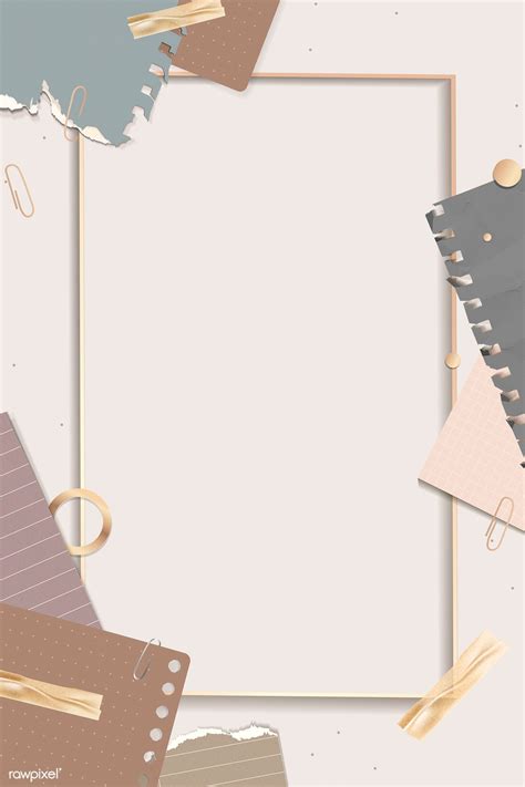 Download Premium Vector Of Ripped Notes Rectangle Frame Vector 1206211