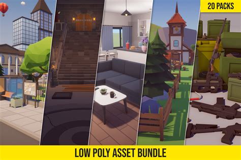 Low Poly Asset Bundle 3d Environments Unity Asset Store