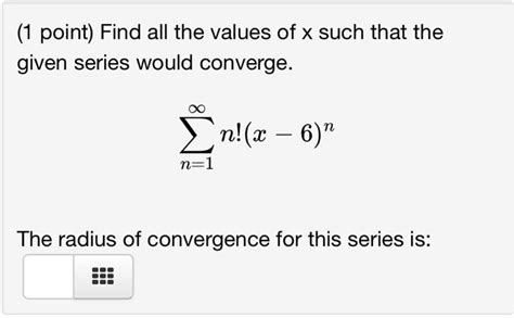 Solved 1 Point Find All The Values Of X Such That The Chegg Com
