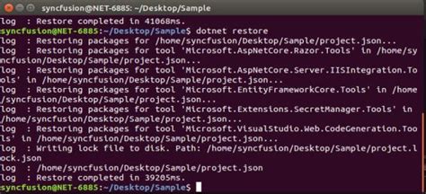 Getting Started On Linux Aspnet Core Syncfusion