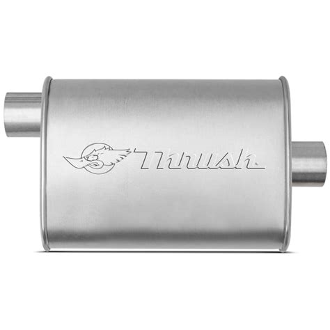 Hush Thrush™ Muffler Offset Center Thrush® Exhaust P N 17633 Thrush® Exhaust Making