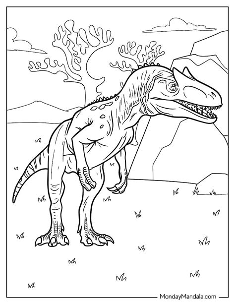 20 Allosaurus Coloring Pages Free Pdf Printables