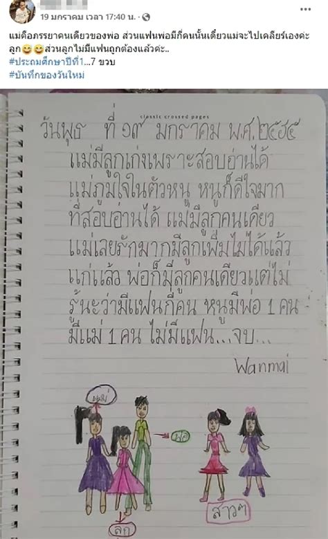 เลิ่กลั่กแล้ว คุณแม่อ่านเรียงความของลูกสาววัย 7 ขวบ ทำคุณพ่อเกือบสู่ขิต