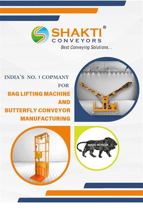 Shakti Conveyors Cement Bag Lifter At ₹ 85000 In Pune Id 2854520436488