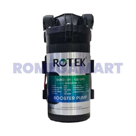 Rotek Duro Dy 100 Gpd Booster Pump Black Color Suitable For Domestic Ro Zetta Water Purifier