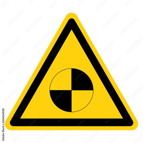 Warning Center Of Gravity Symbol Sign Vector Illustration Isolate On
