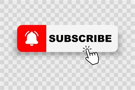 Premium Vector Subscribe Button With Pointer Clicking Hand Cursor Clicking On Subscribe Button