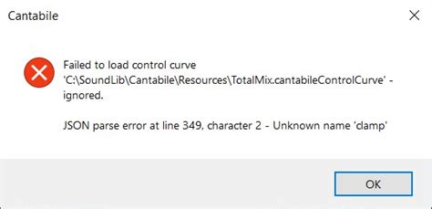 Possible Bug Unrecognized Function Clamp Cantabile Cantabile