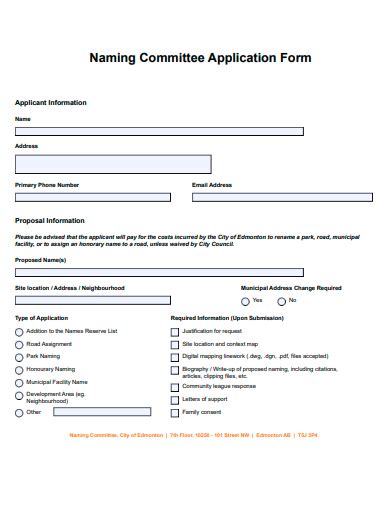 Free 33 Committee Application Samples In Pdf Ms Word